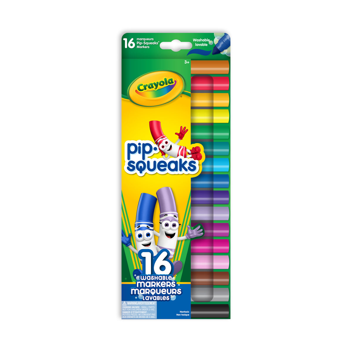 Crayola Pip-Squeaks Broad Line Washable Markers, 16 Count – Crayola Canada