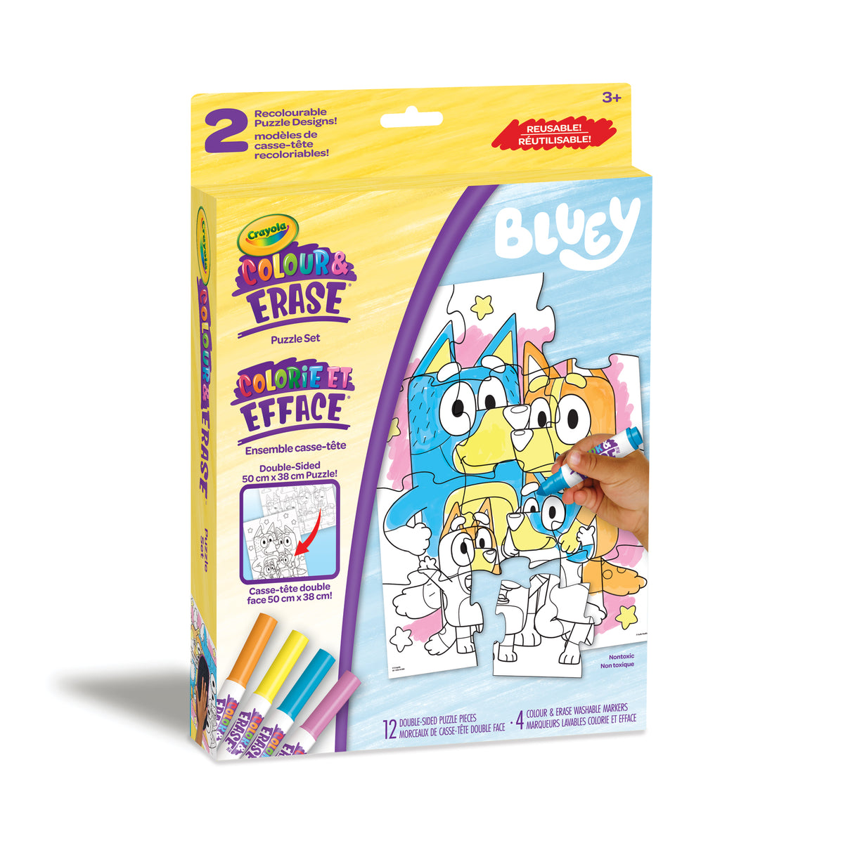 Crayola Colour & Erase Reusable Puzzle Set, Bluey – Crayola Canada