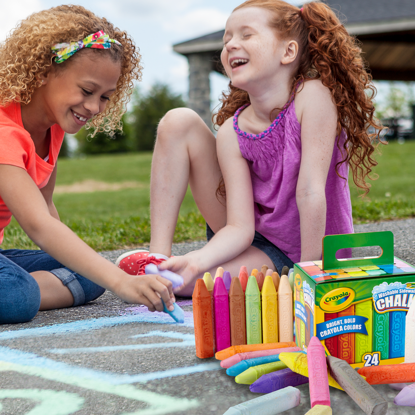 Crayola Washable Sidewalk Chalk, 24 Count – Crayola Canada