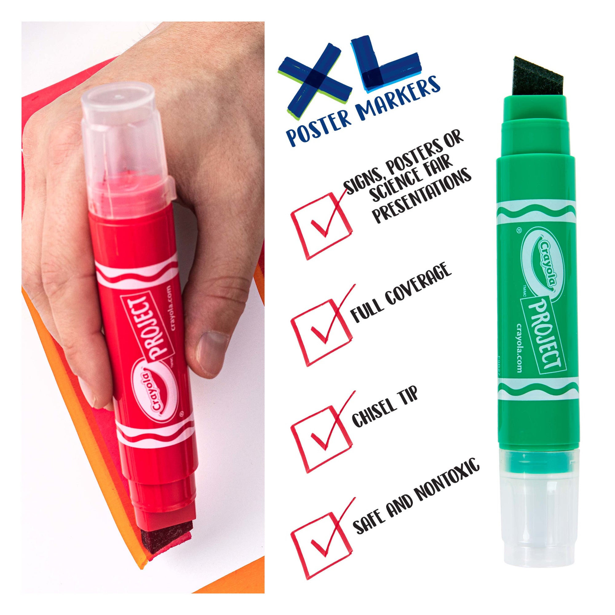 Crayola Project XL Poster Markers, Bright Colours – Crayola Canada