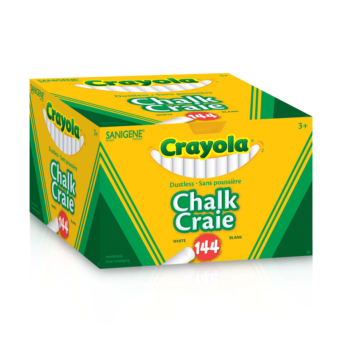 Crayola Dustless White Chalk, 144 Count – Crayola Canada